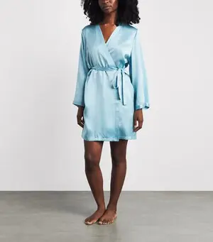 MARJOLAINE Silk Short Tracy Robe