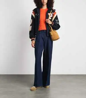 Polo Ralph Lauren Wool-blend Patchwork Bomber Jacket