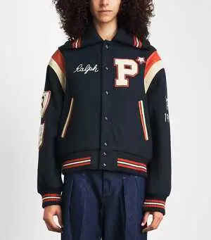 Polo Ralph Lauren Wool-blend Patchwork Bomber Jacket