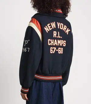Polo Ralph Lauren Wool-blend Patchwork Bomber Jacket