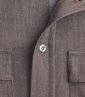 Paul & Shark Wool-silk-linen-blend Overshirt - Grey