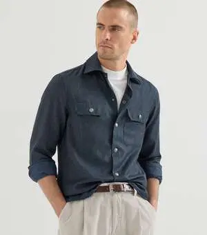 Brunello Cucinelli Virgin Wool Flannel Overshirt
