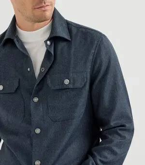 Brunello Cucinelli Virgin Wool Flannel Overshirt