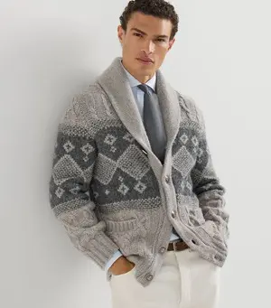 Brunello Cucinelli Virgin Wool-silk-cashmere Cardigan