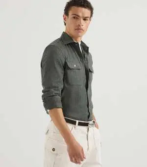Brunello Cucinelli Virgin Wool Flannel Overshirt