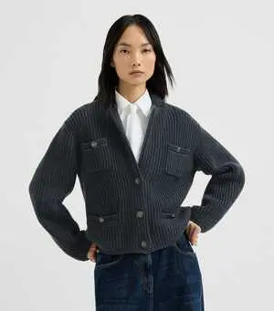 Brunello Cucinelli Cashmere Rib-knit Cardigan