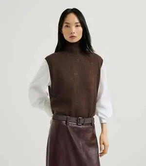 Brunello Cucinelli Cashmere-silk Embellished Sweater Vest