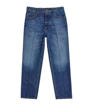 Jacob Cohen Suede-patch Alex Straight Jeans
