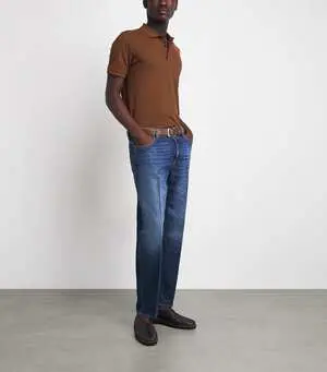 Jacob Cohen Suede-patch Alex Straight Jeans