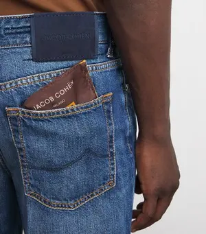 Jacob Cohen Suede-patch Alex Straight Jeans