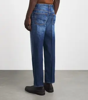 Jacob Cohen Suede-patch Alex Straight Jeans