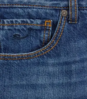 Jacob Cohen Suede-patch Alex Straight Jeans