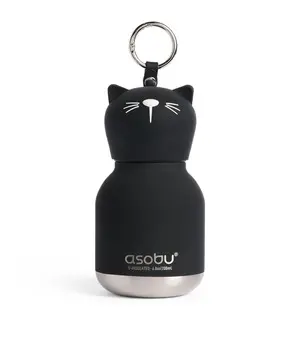ASOBU Mini Bestie Kitty Water Bottle Bag Charm - Black