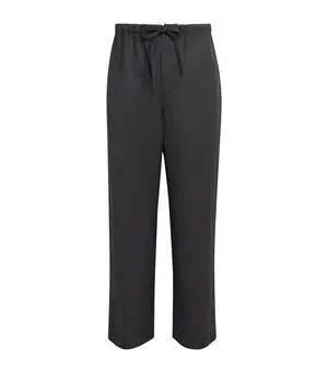 LE17SEPTEMBRE Wool-blend Drawstring Trousers - Grey
