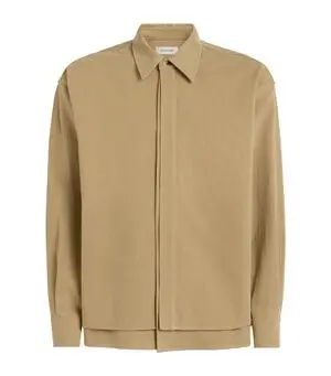 LE17SEPTEMBRE Cotton Double-layer Overshirt - Beige