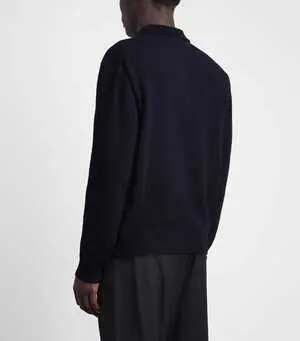 LE17SEPTEMBRE Wool-alpaca Collar Cardigan - Navy