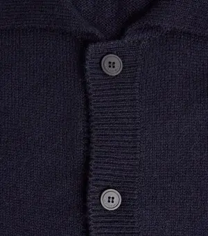 LE17SEPTEMBRE Wool-alpaca Collar Cardigan - Navy