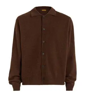LE17SEPTEMBRE Wool-alpaca Collar Cardigan - Brown