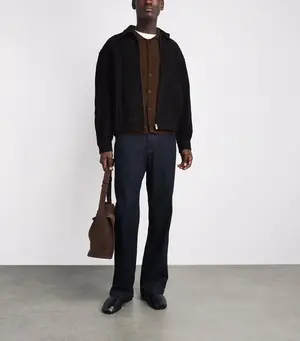 LE17SEPTEMBRE Wool-alpaca Collar Cardigan - Brown