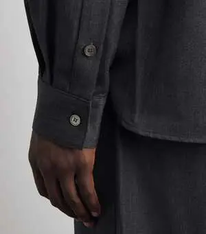 LE17SEPTEMBRE Wool-blend Two-pocket Overshirt