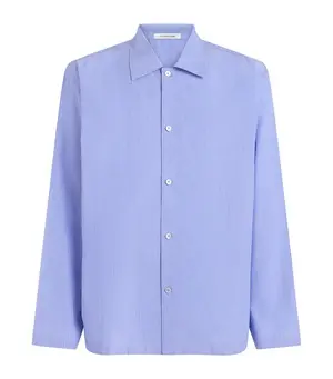 LE17SEPTEMBRE Cotton Stripe Pyjama Shirt - Blue