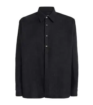 LE17SEPTEMBRE Wool Half-placket Overshirt - Grey