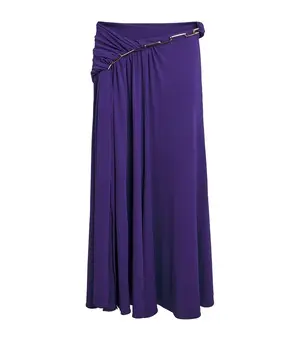 Rabanne Draped Chain Midi Skirt - Purple
