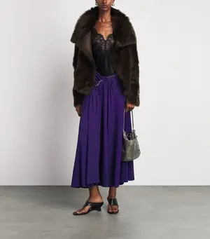 Rabanne Draped Chain Midi Skirt