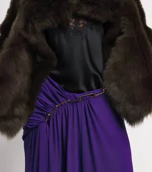 Rabanne Draped Chain Midi Skirt