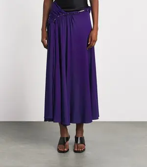 Rabanne Draped Chain Midi Skirt