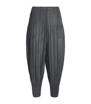 Issey Miyake Fluffy Basics Tapered Trousers - Grey
