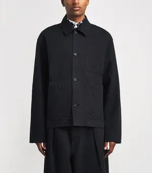 JW Anderson Oversized Cotton Herringbone Shirt