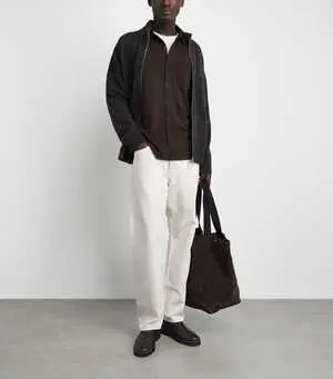 Paige Pima Cotton Cosgrove Shirt - Brown