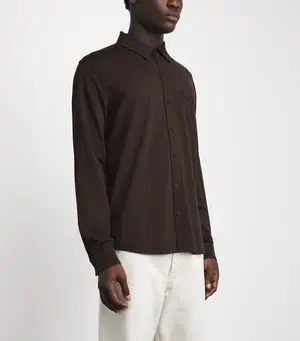 Paige Pima Cotton Cosgrove Shirt - Brown