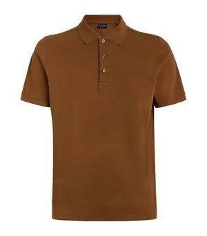 Falke Pima Cotton Piqué Polo Shirt - Brown
