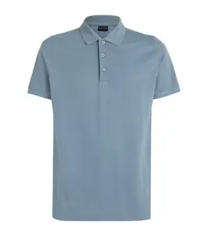 Falke Pima Cotton Piqué Polo Shirt - Blue