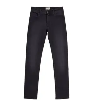 Jacob Cohen Pony Hair-patch Nick Slim Jeans - Black
