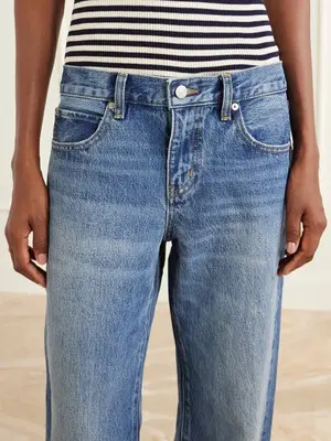 FRAME The Saturday Low-rise Straight-leg Jeans - Blue
