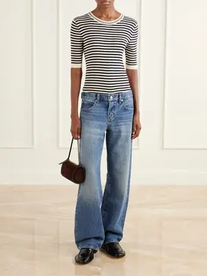 FRAME The Saturday Low-rise Straight-leg Jeans - Blue