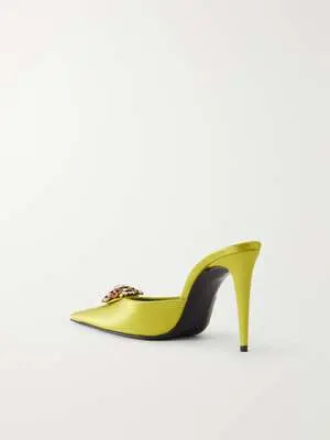 Saint Laurent Cosmo 95 Embellished Satin Pumps