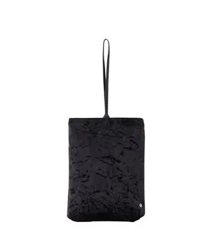 VALESQUE Leather-trimmed Velvet Clutch
