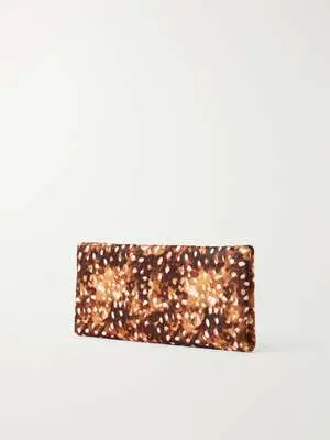 Staud Muse Animal-print Calf Hair Clutch
