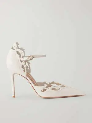 GIANVITO ROSSI 95 Leather Pumps - Off-white