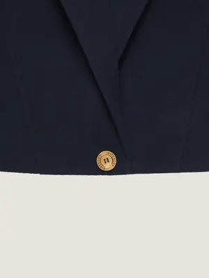Givenchy Cropped Coat In Double Face Wool And Cashmere