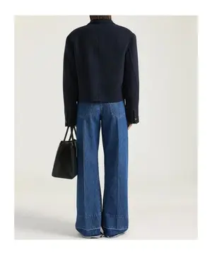 Givenchy Cropped Coat In Double Face Wool And Cashmere