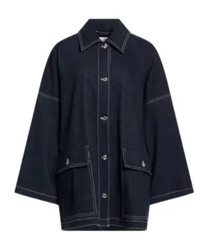 Max Mara Darkwash Denim Jacket - Blue