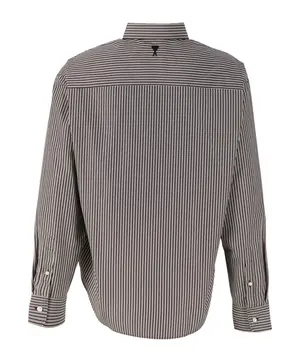AMI Paris Poplin Striped Button-up Shirt