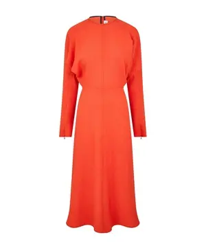 Victoria Beckham Dolman Midi Dress - Orange