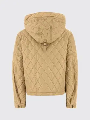 Burberry Quilted Nylon Hooded Short Puffer Jacket With Patch Pockets
