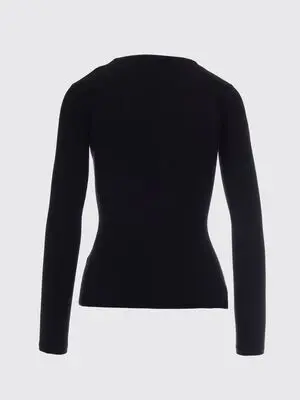 Elisabetta Franchi Slim Fit Wool Cardigan With Contrast Trim And Logo